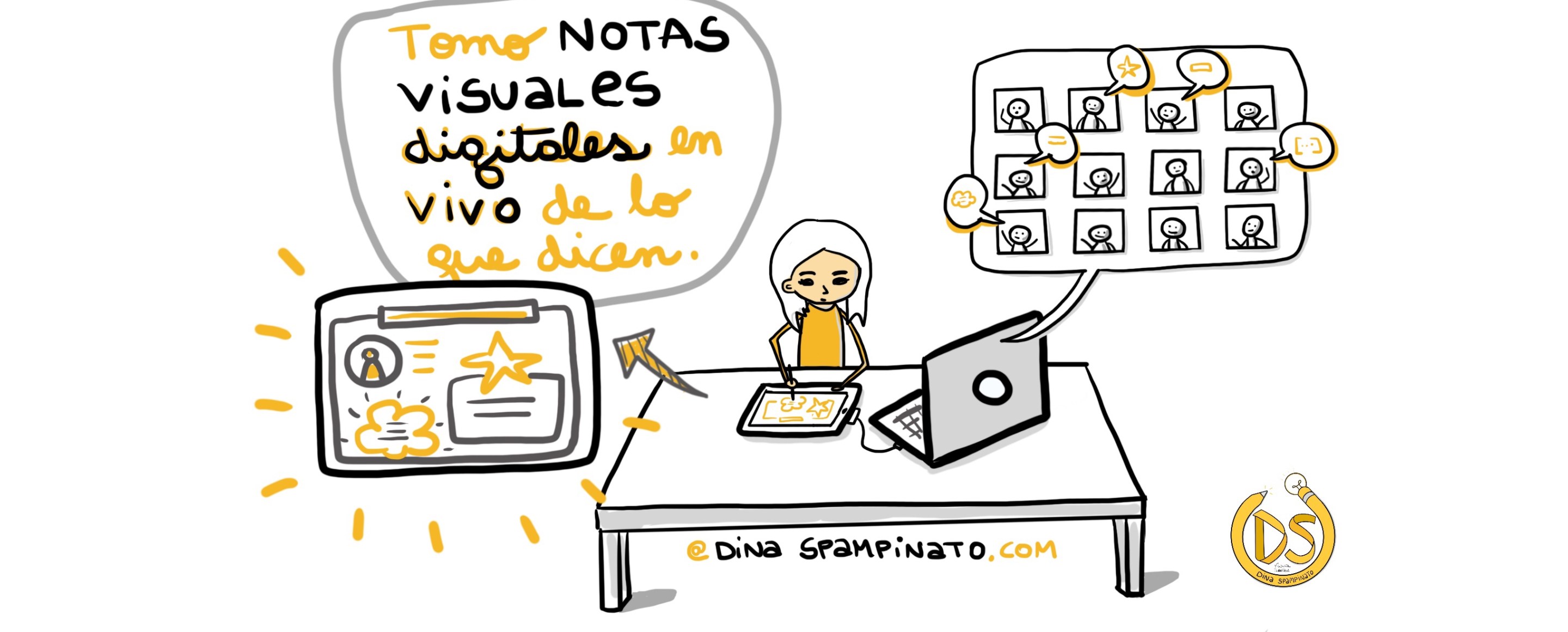 NOTAS VISUALES PARA REUNIONES REMOTAS – DINA SPAMPINATO